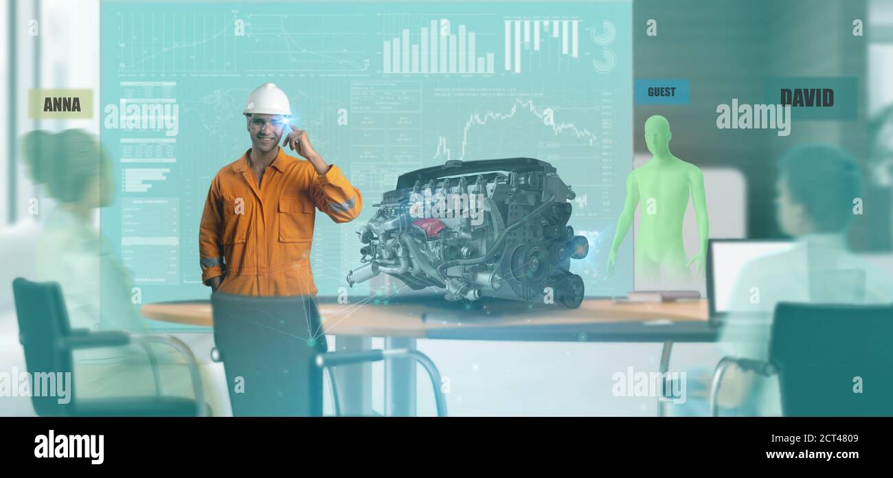 new normal Futuristic Technology in smart automation industrial concept ...