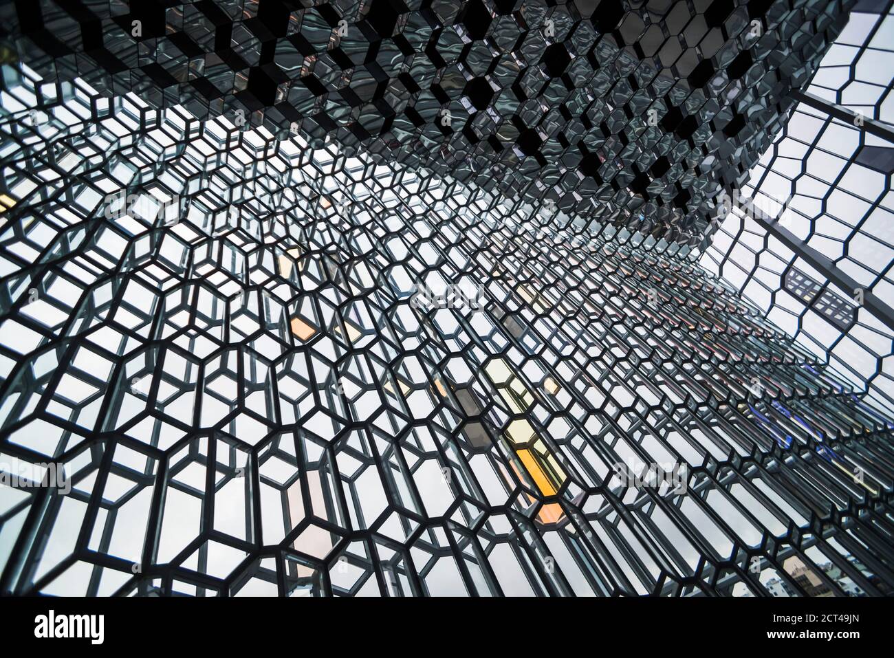 Modern architecture of glass building at Harpa Concert Hall and ...
