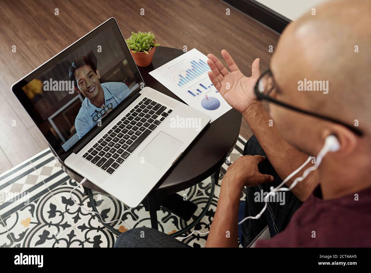 African businessman video calling hi-res stock photography and images ...