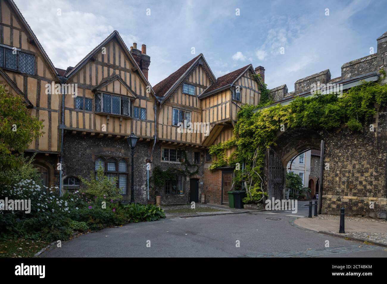 Priory Gate approach to Winchester Cathedral, Winchester, Hampshire ...