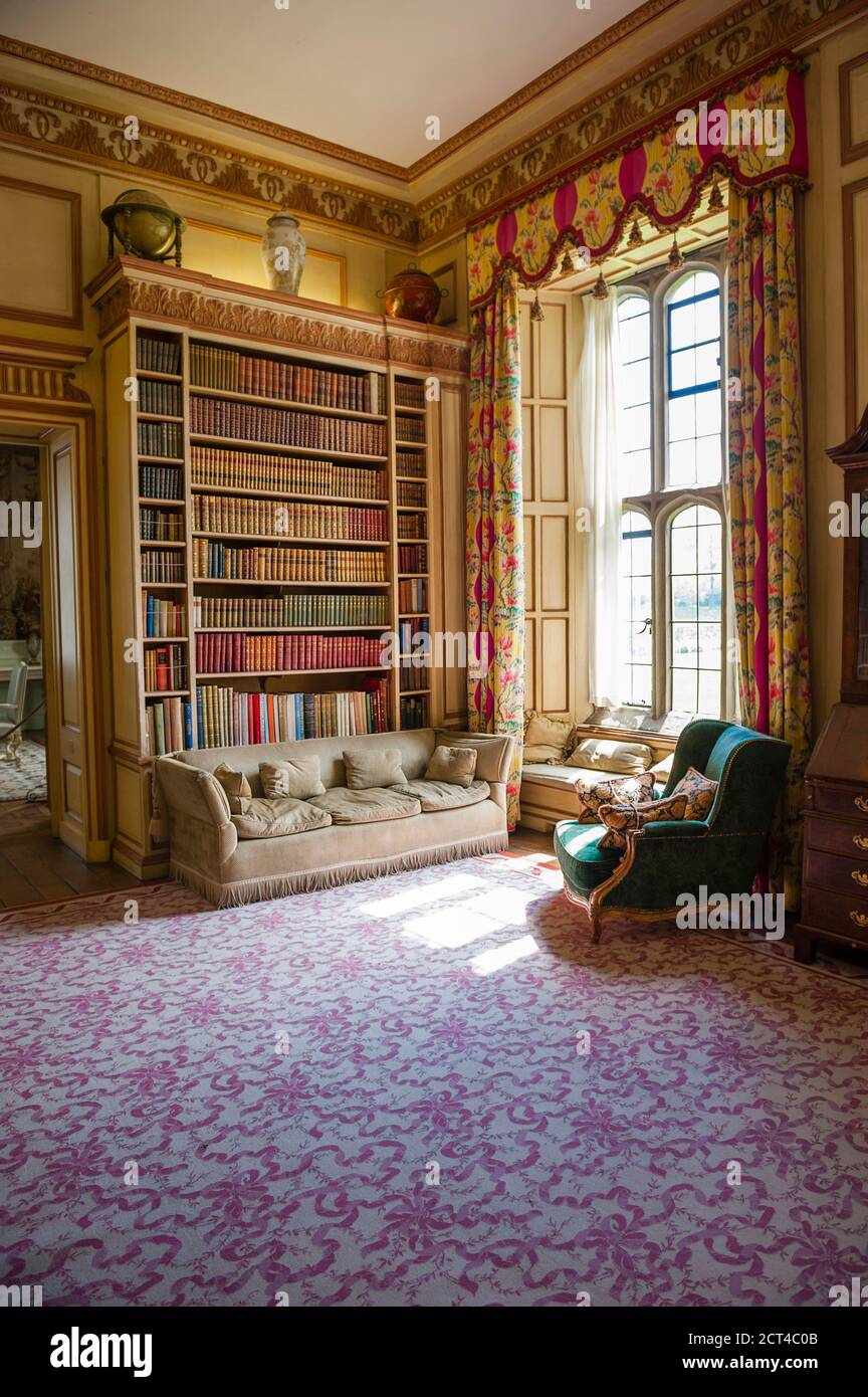 The Library at Leeds Castle, Maidstone, Kent, England, United Kingdom ...