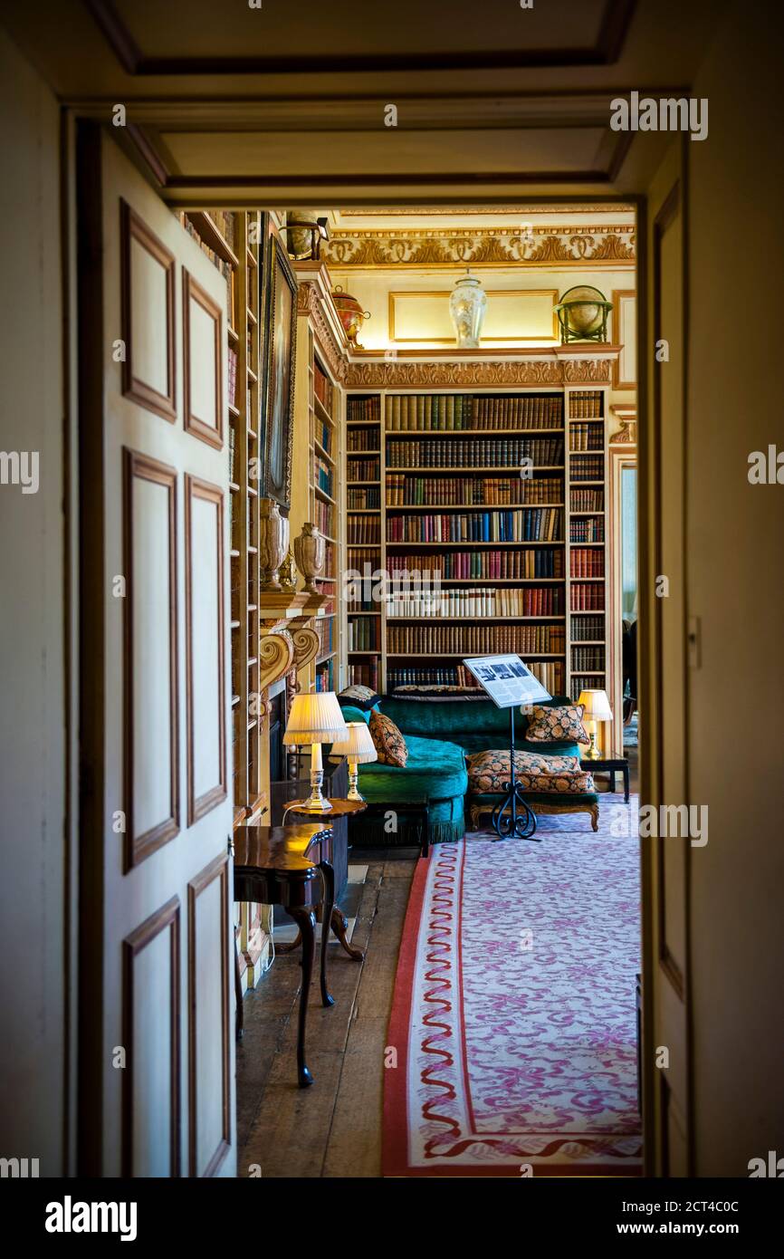 The Library at Leeds Castle, Maidstone, Kent, England, United Kingdom ...
