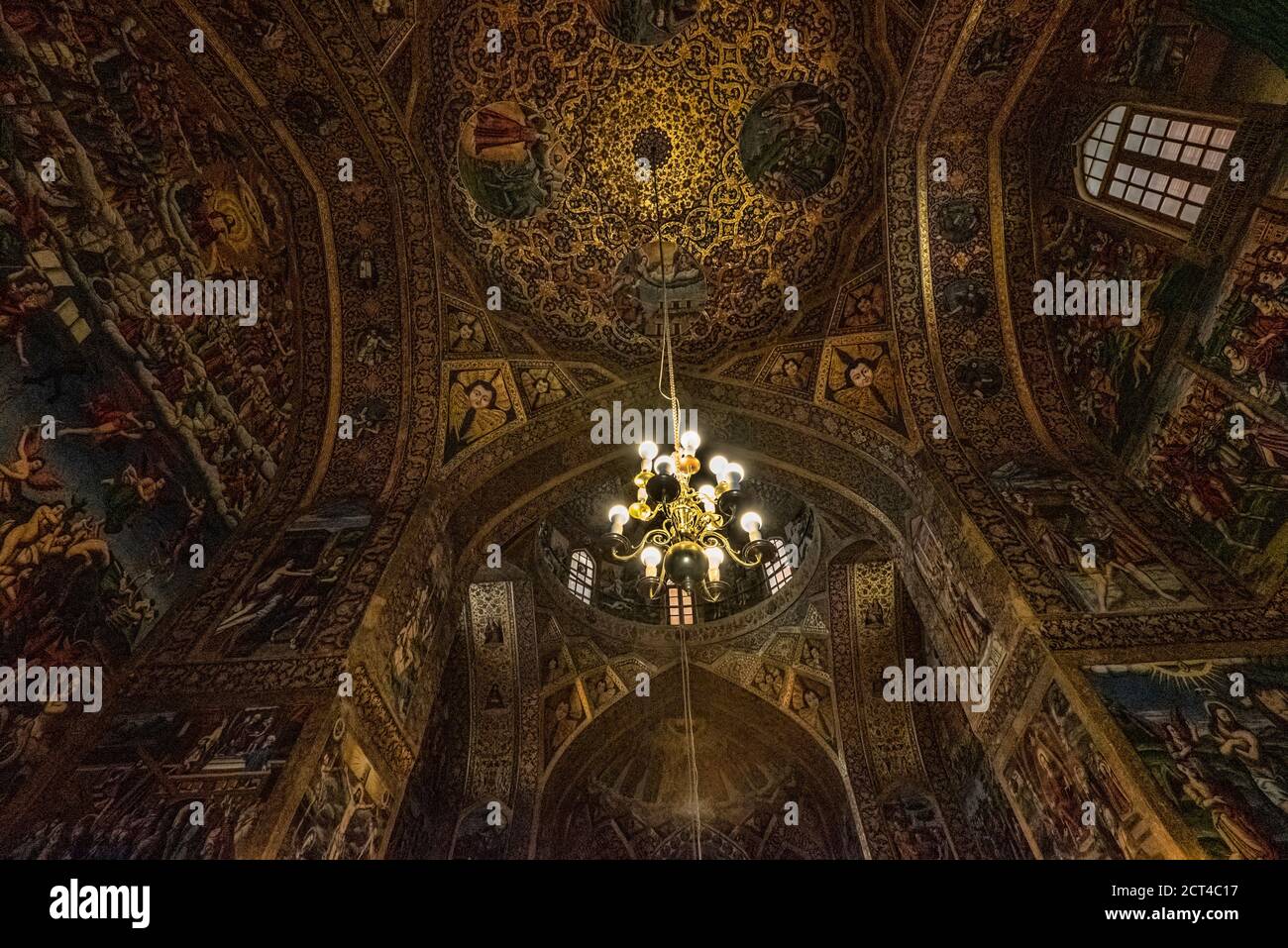 Depiction of Heaven, Earth, and Hell inside the Holy Savior Cathedral ...
