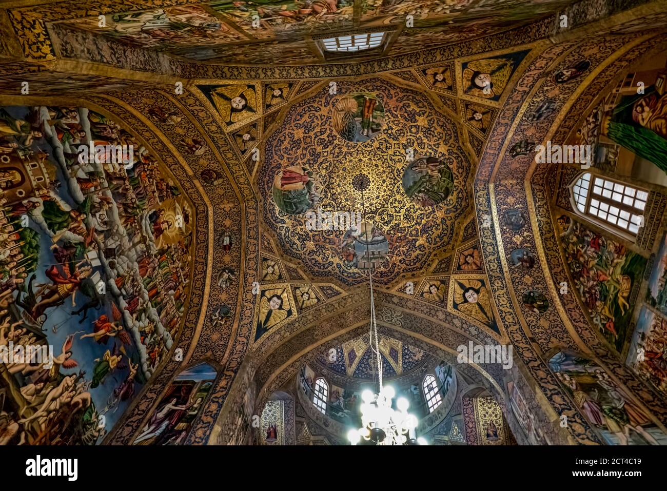 Depiction of Heaven, Earth, and Hell inside the Holy Savior Cathedral ...