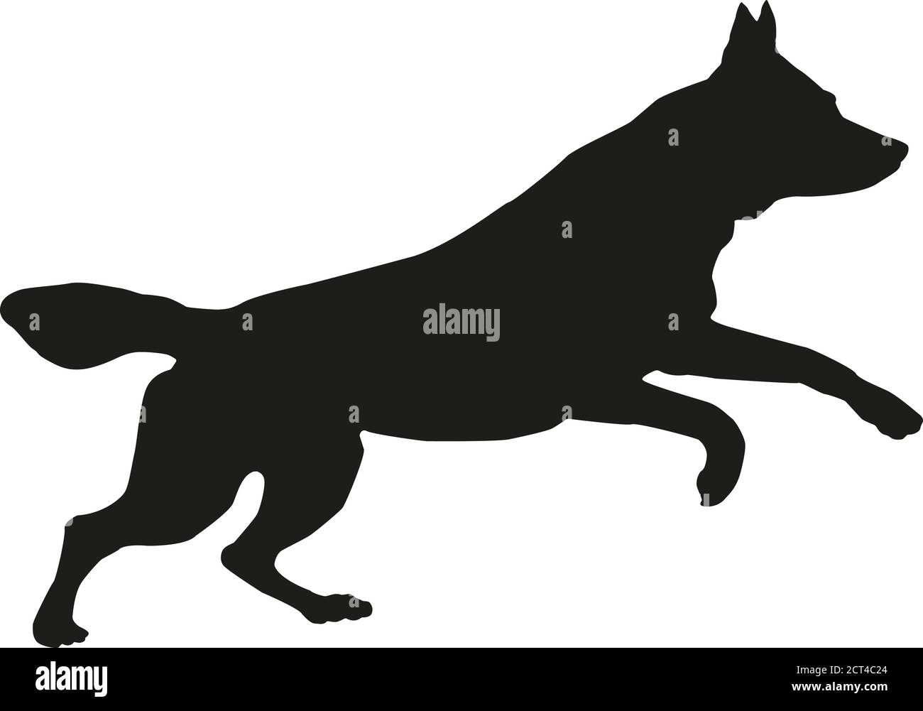 Running Dog Silhouette Clip Art