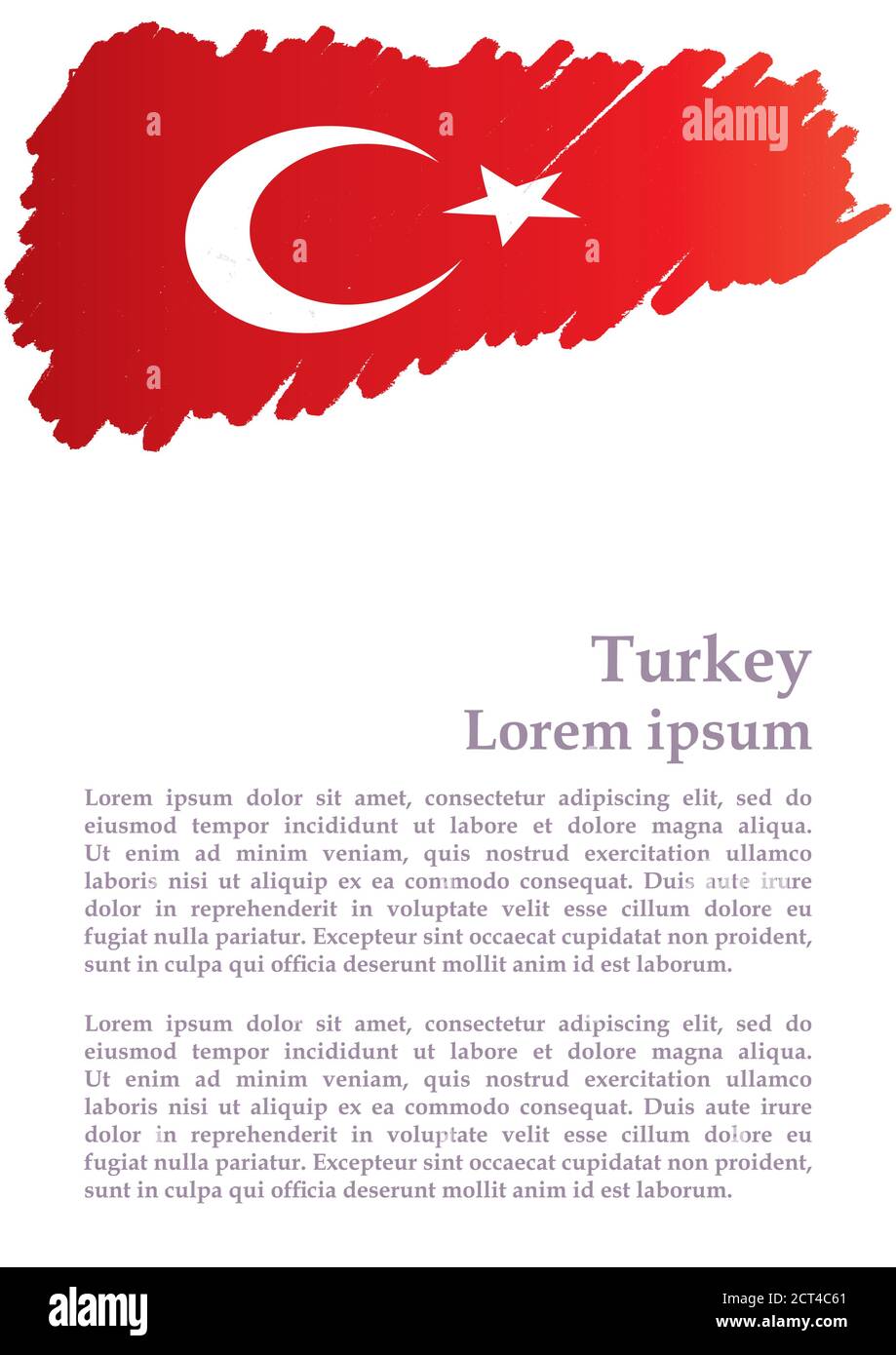 Flag of Turkey, Republic of Turkey. Template for award design, an ...