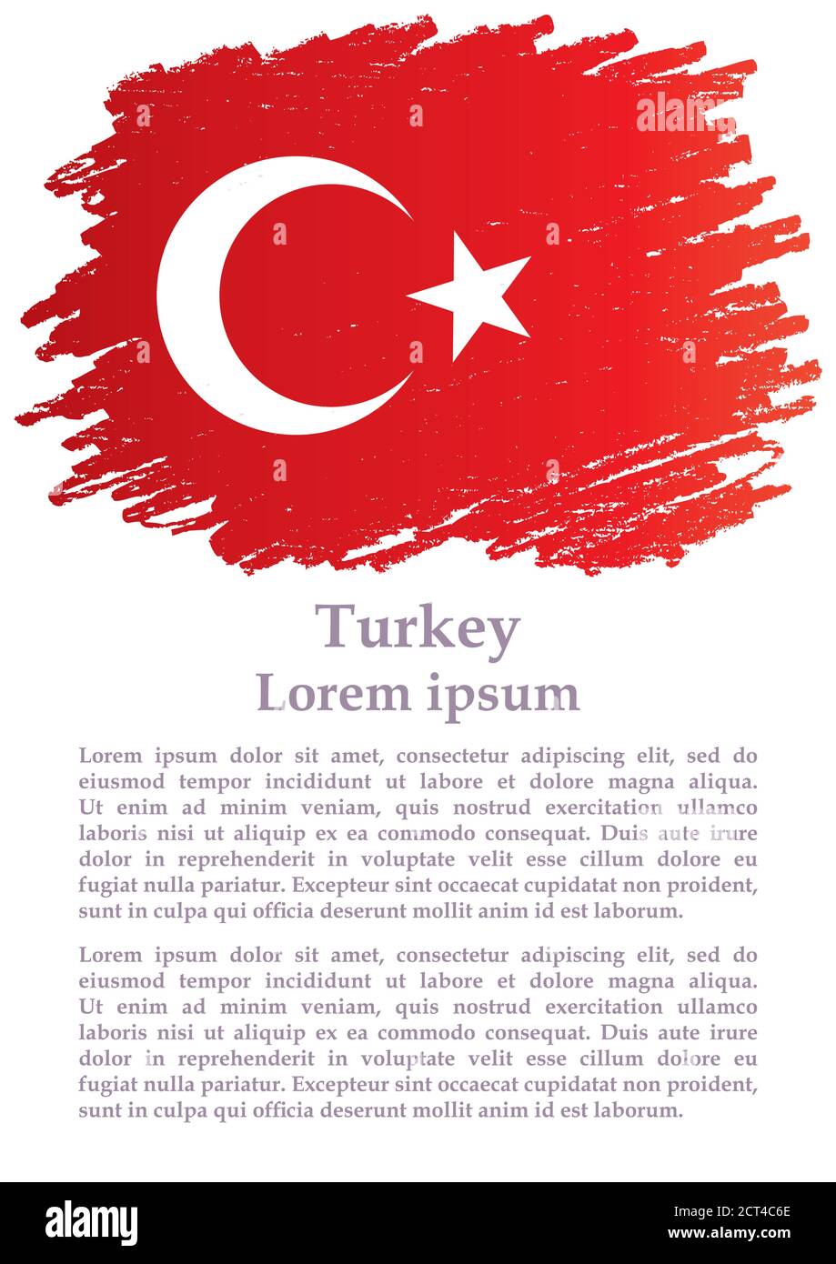 Flag of Turkey, Republic of Turkey. Template for award design, an ...