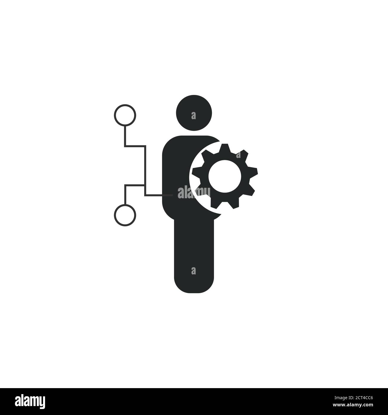 Developer Job vector icon. user man gear icon. Stock vector ...