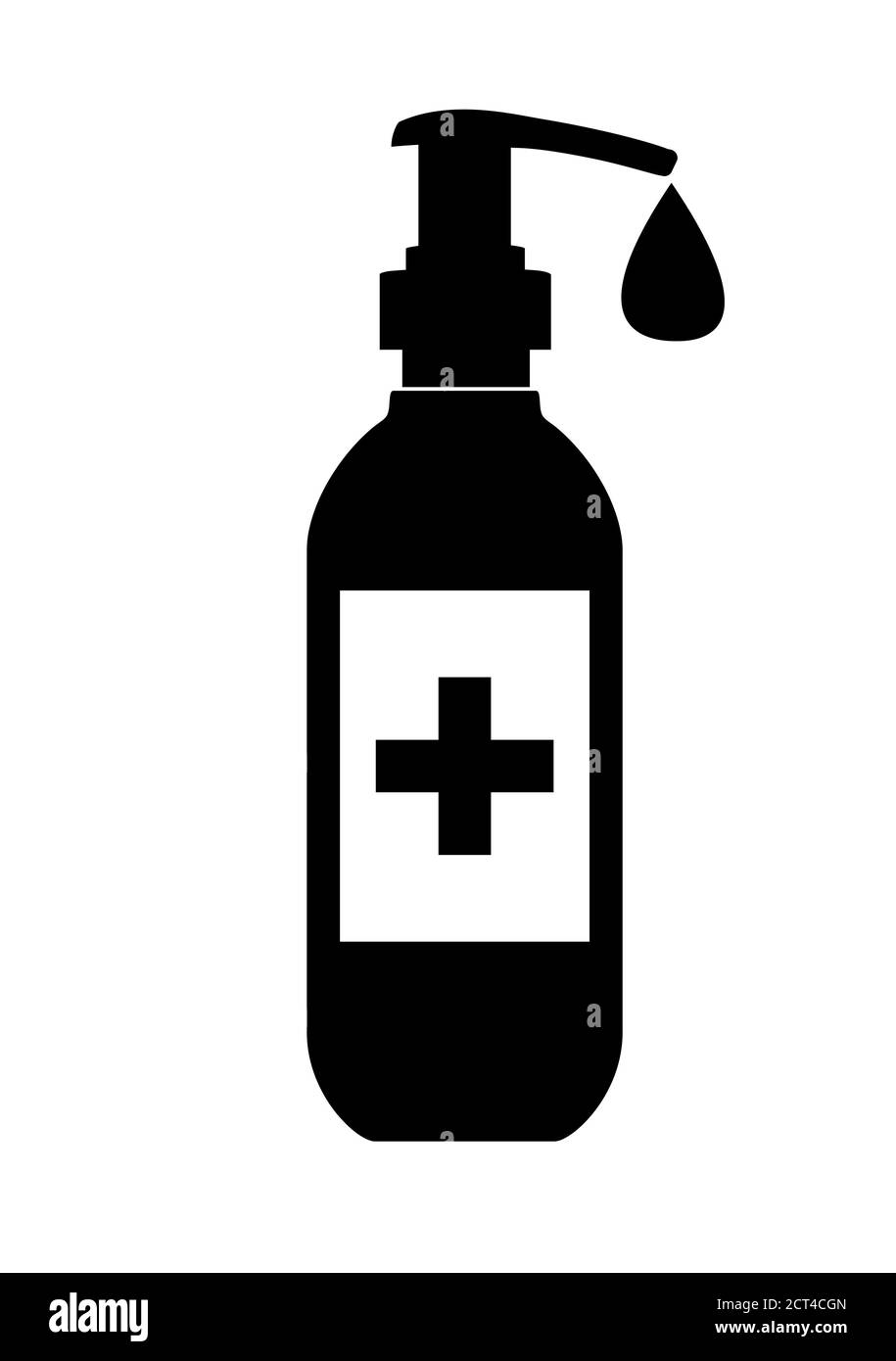 Hand sanitizer icon isolated on white background. Vector Illustration ...