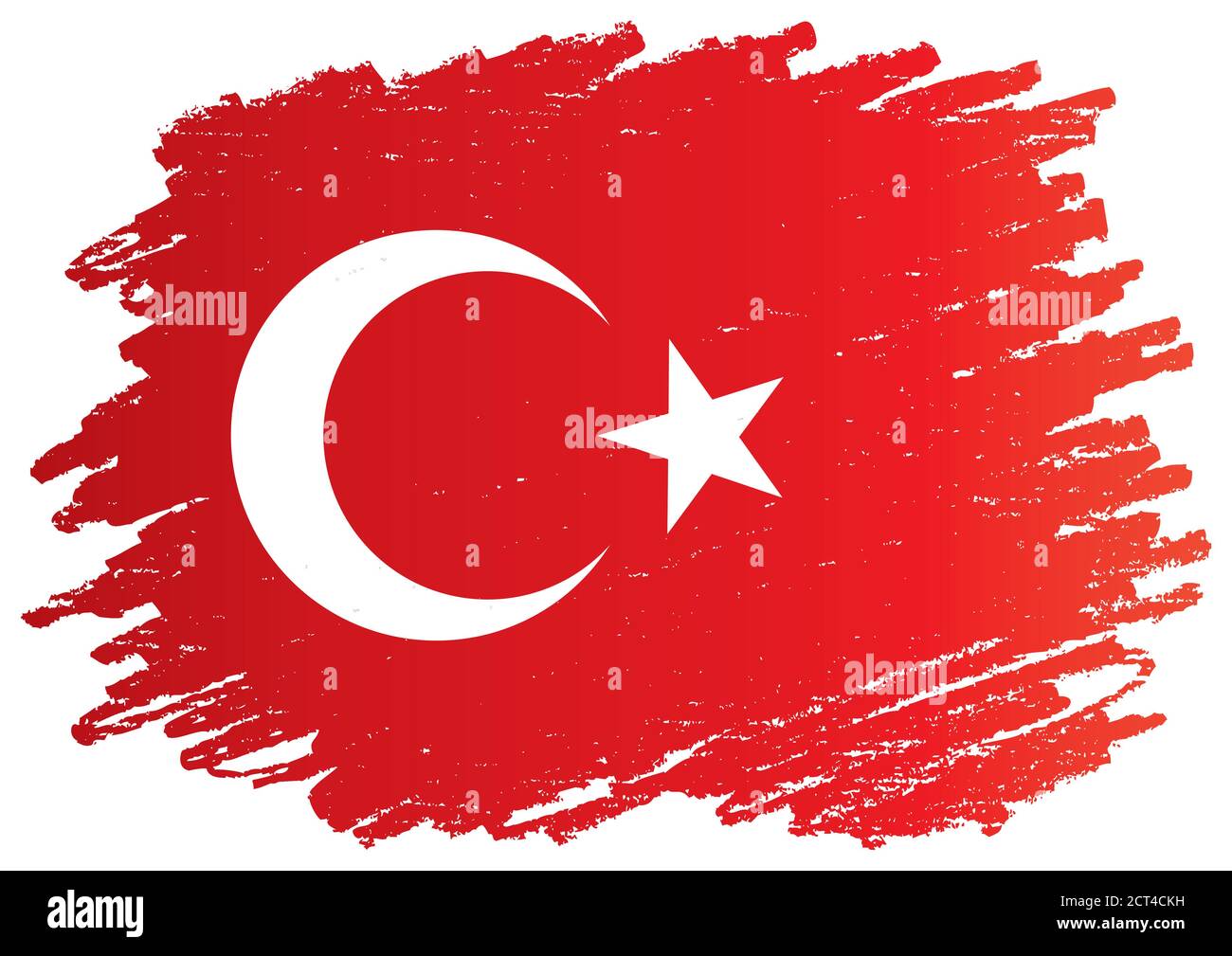 Flag of Turkey, Turkish flag, Bright, colorful vector illustration ...