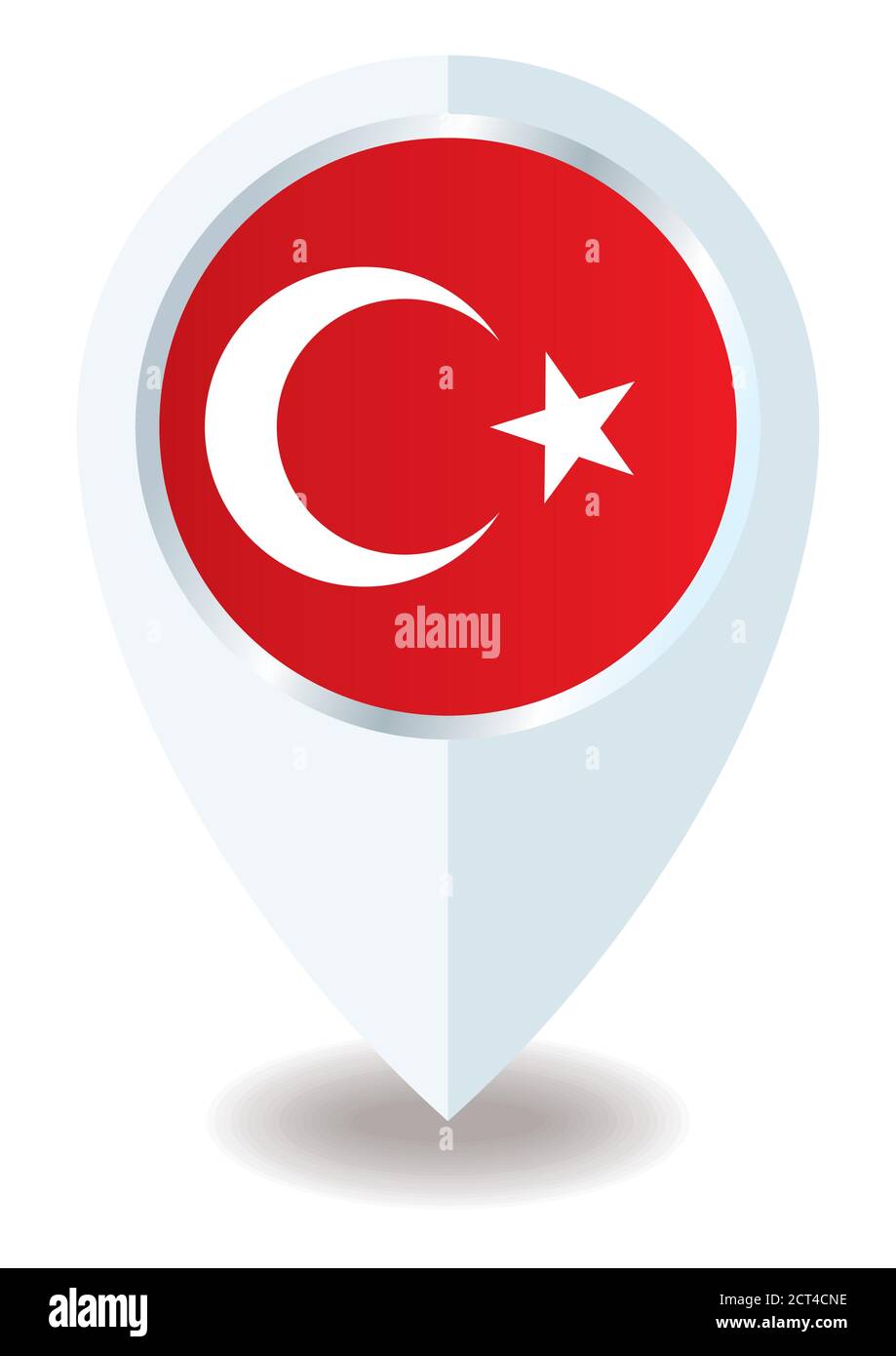 Flag of Turkey, location icon For Multipurpose, Republic of Turkey ...