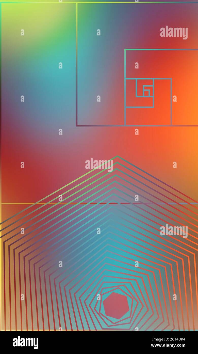 Illustration of a simple design geometric pattern with colorful ...