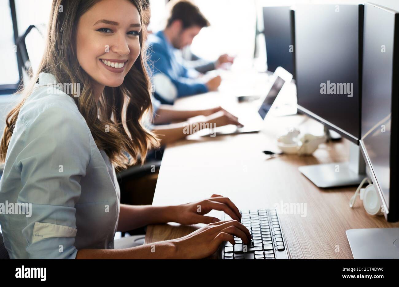 People learning on computer hi-res stock photography and images - Alamy