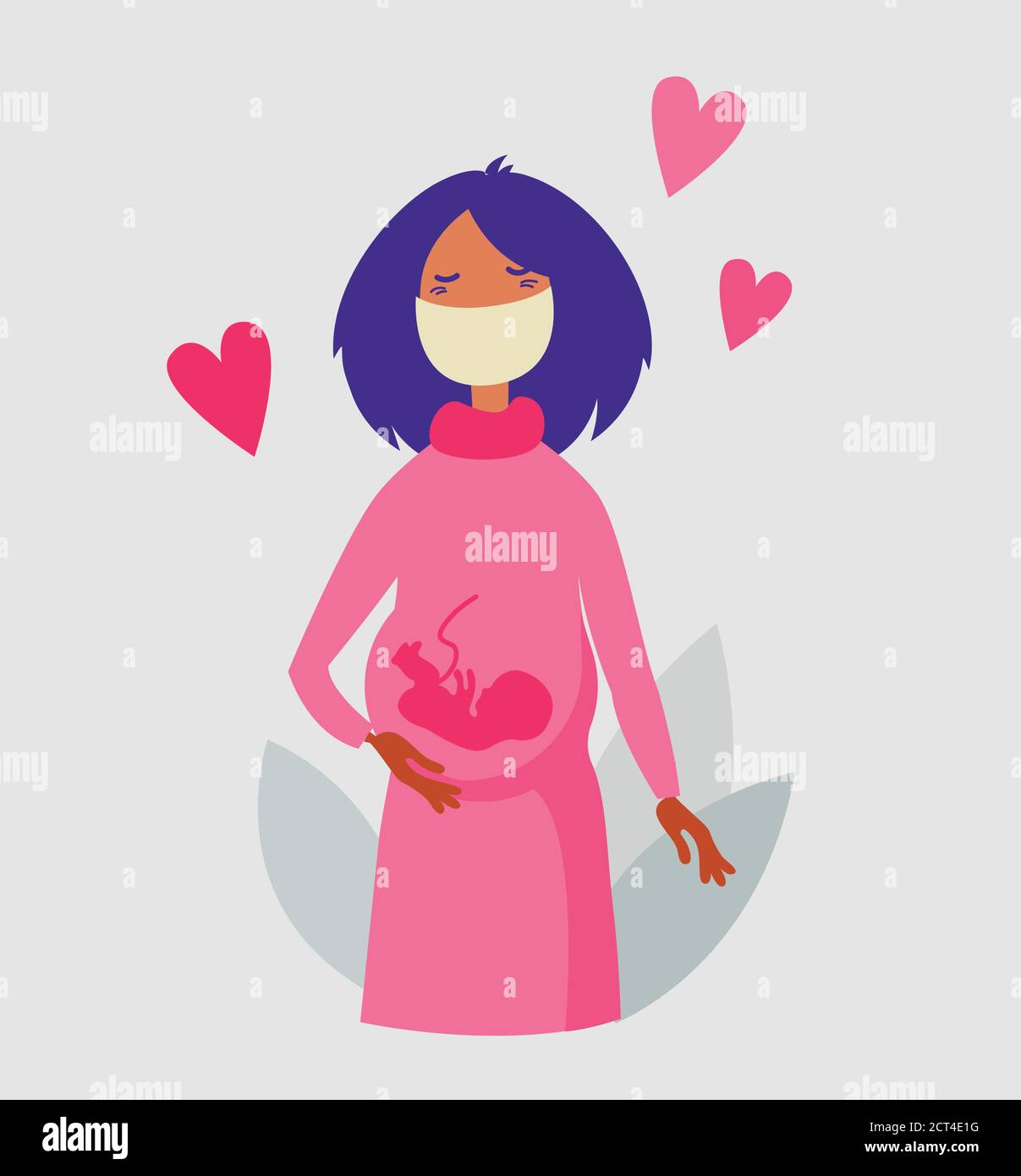 Touching a mask Stock Vector Images - Alamy