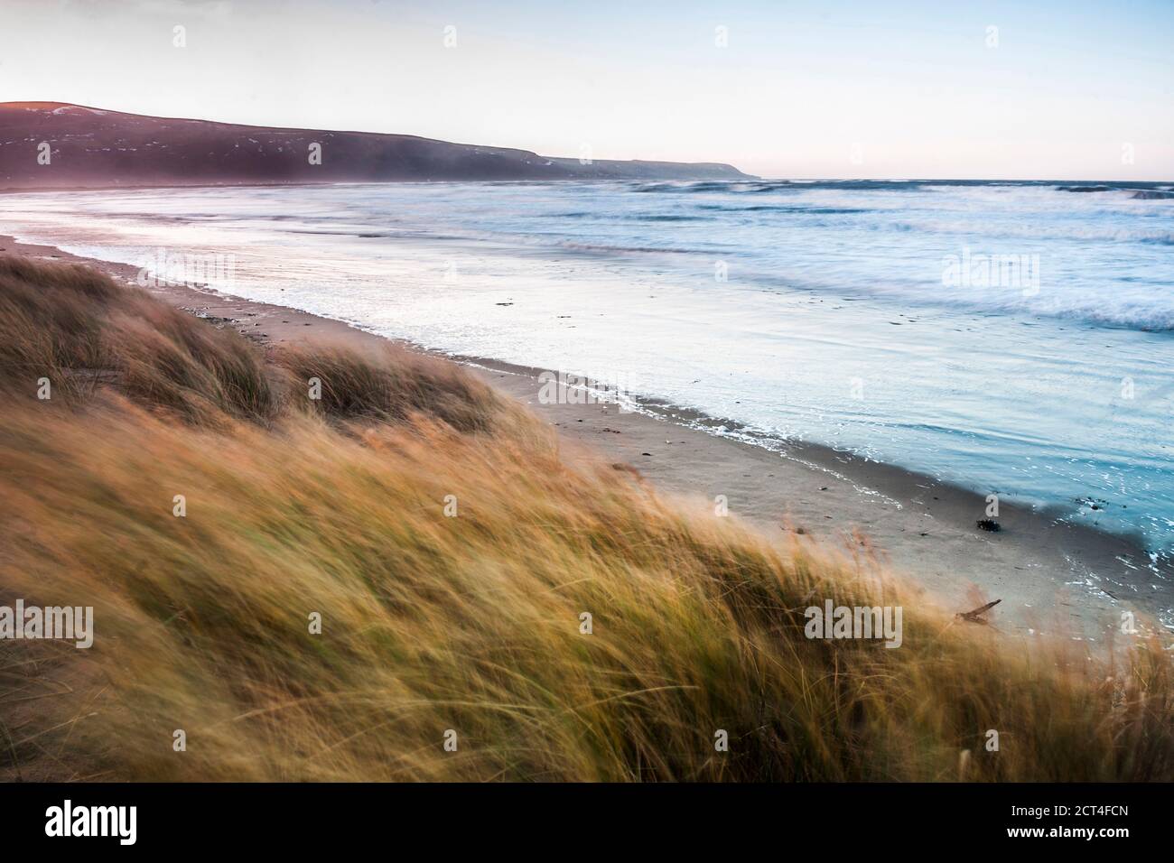 Barmouth Beach at sunrise, Snowdonia National Park, North Wales Stock ...