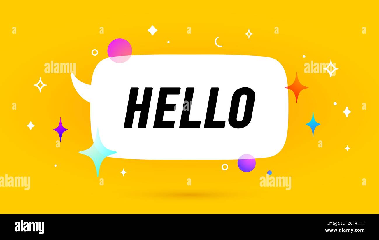 Hi welcome tag hello Stock Vector Images - Alamy