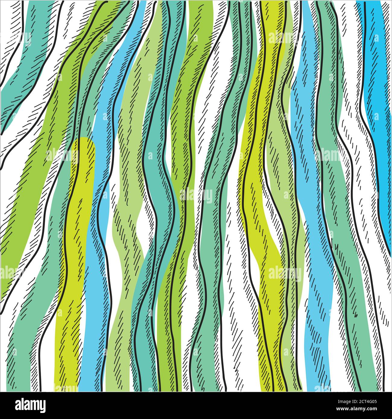 Doodle linear background. Color textured style can be used for ...