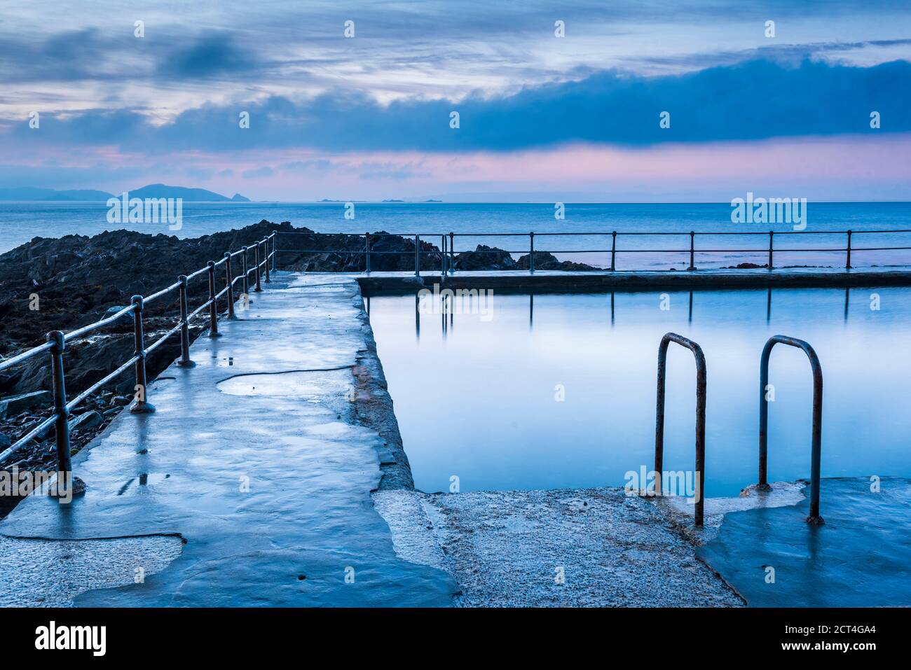 Guernsey Bathing Pools at sunrise, Channel Islands, United Kingdom ...