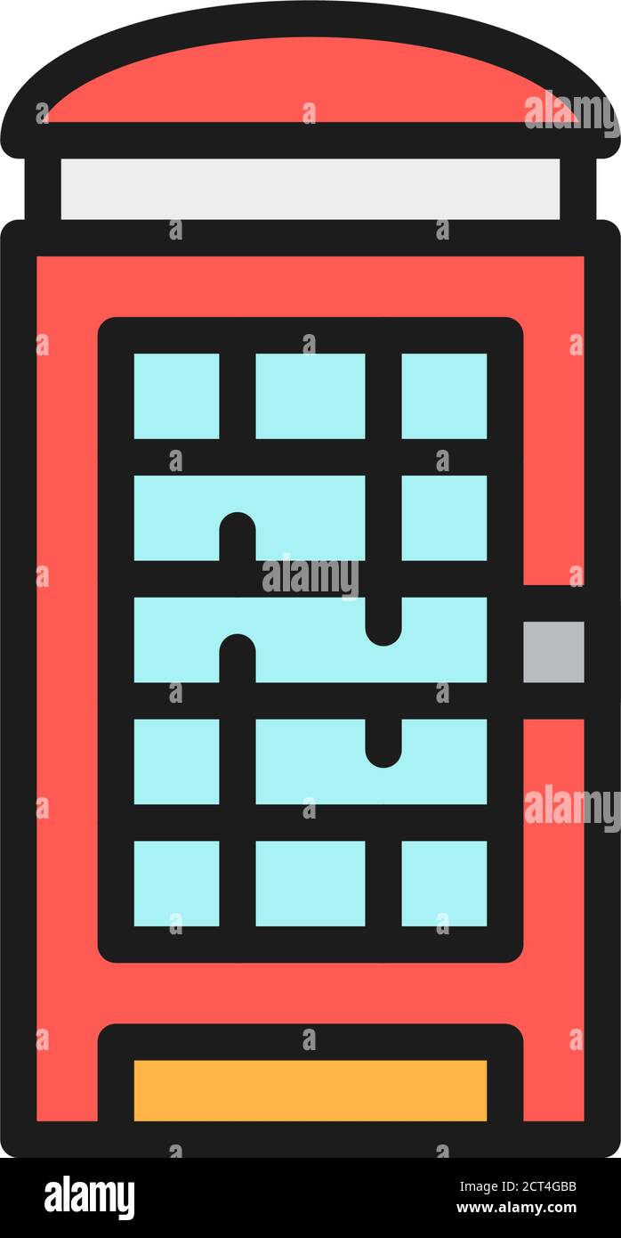 Old english telephone box Stock Vector Images - Alamy