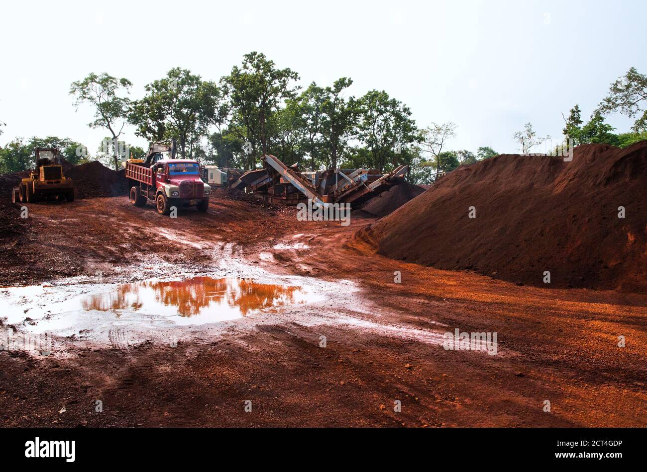 open Iron-Ore casting mine at Barbil, Keonjhar in Odisha , India Stock ...