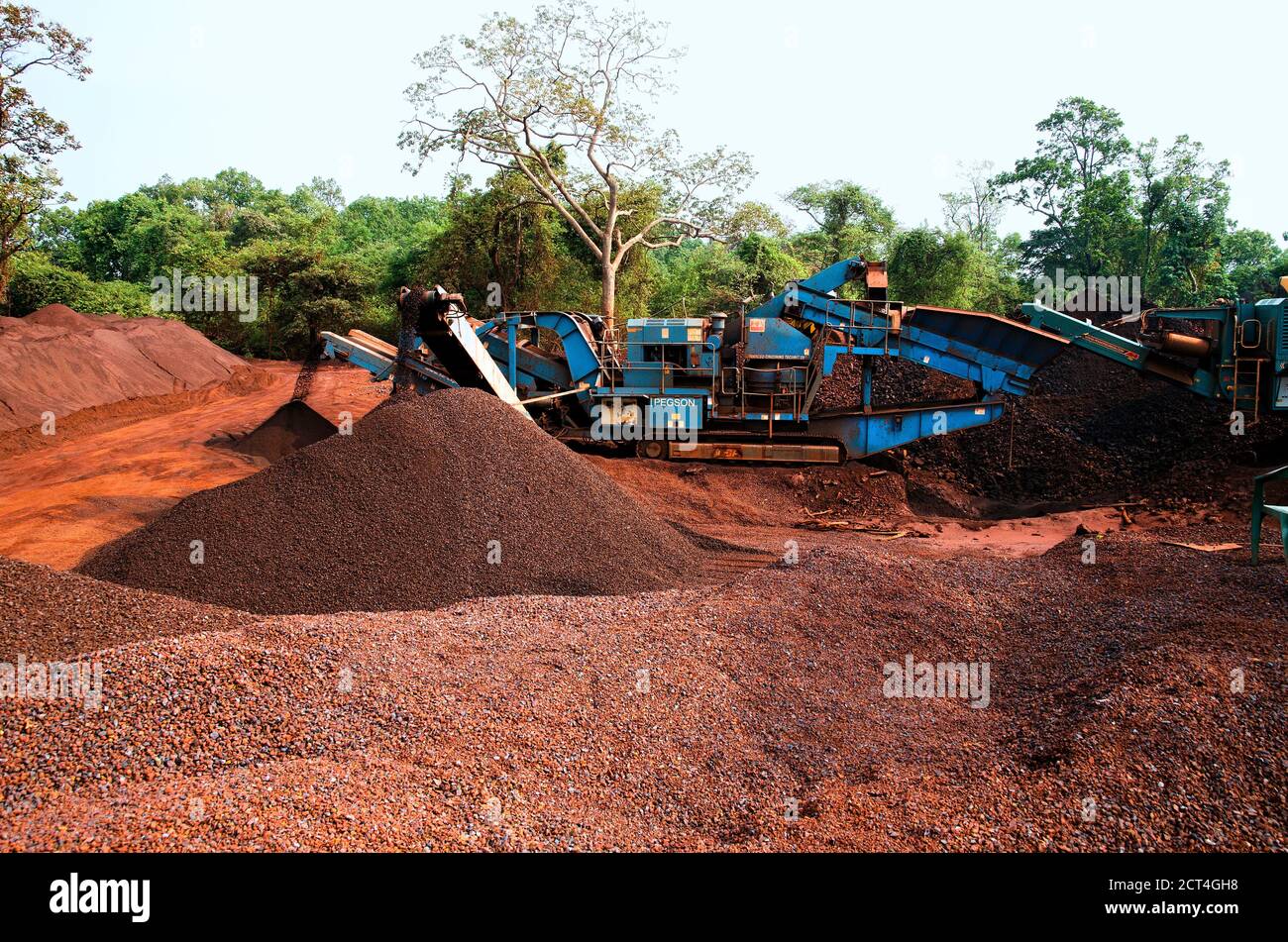 open Iron-Ore casting mine at Barbil, Keonjhar in Odisha , India Stock ...