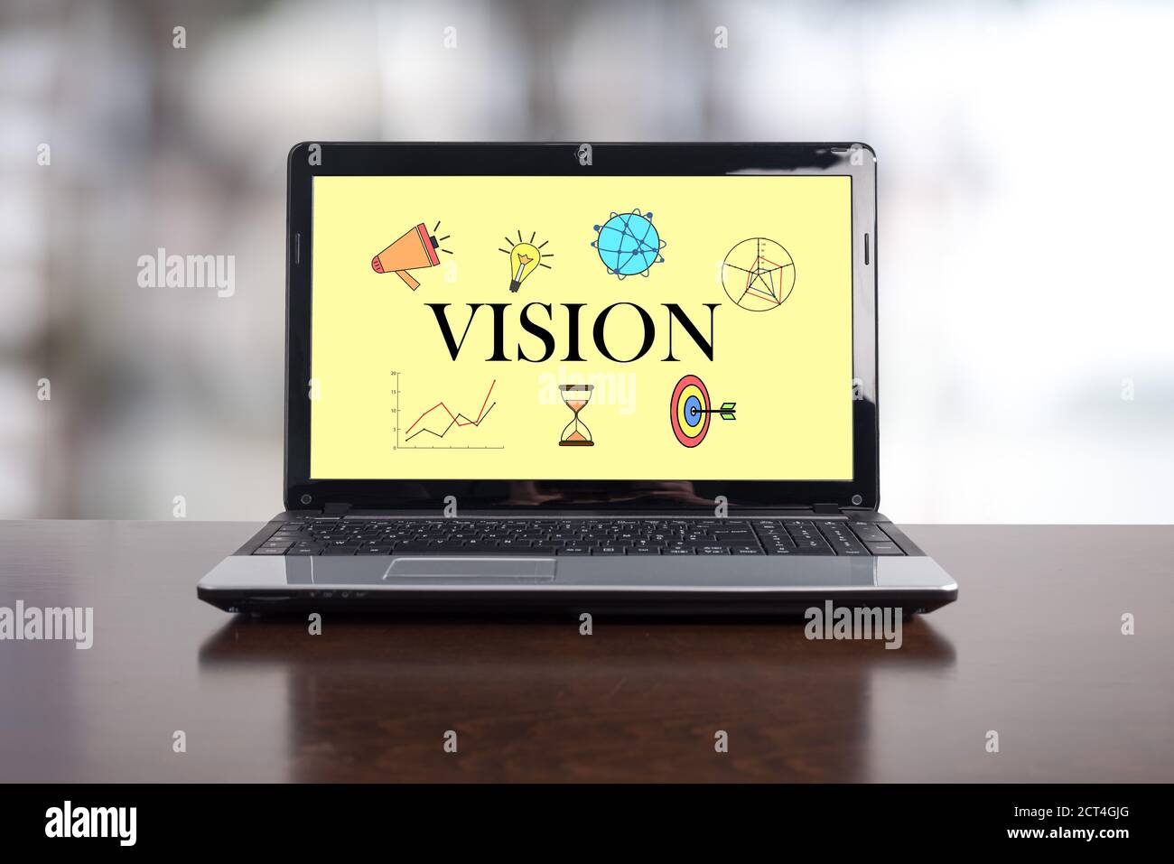 Vision concept on a laptop screen Stock Photo - Alamy