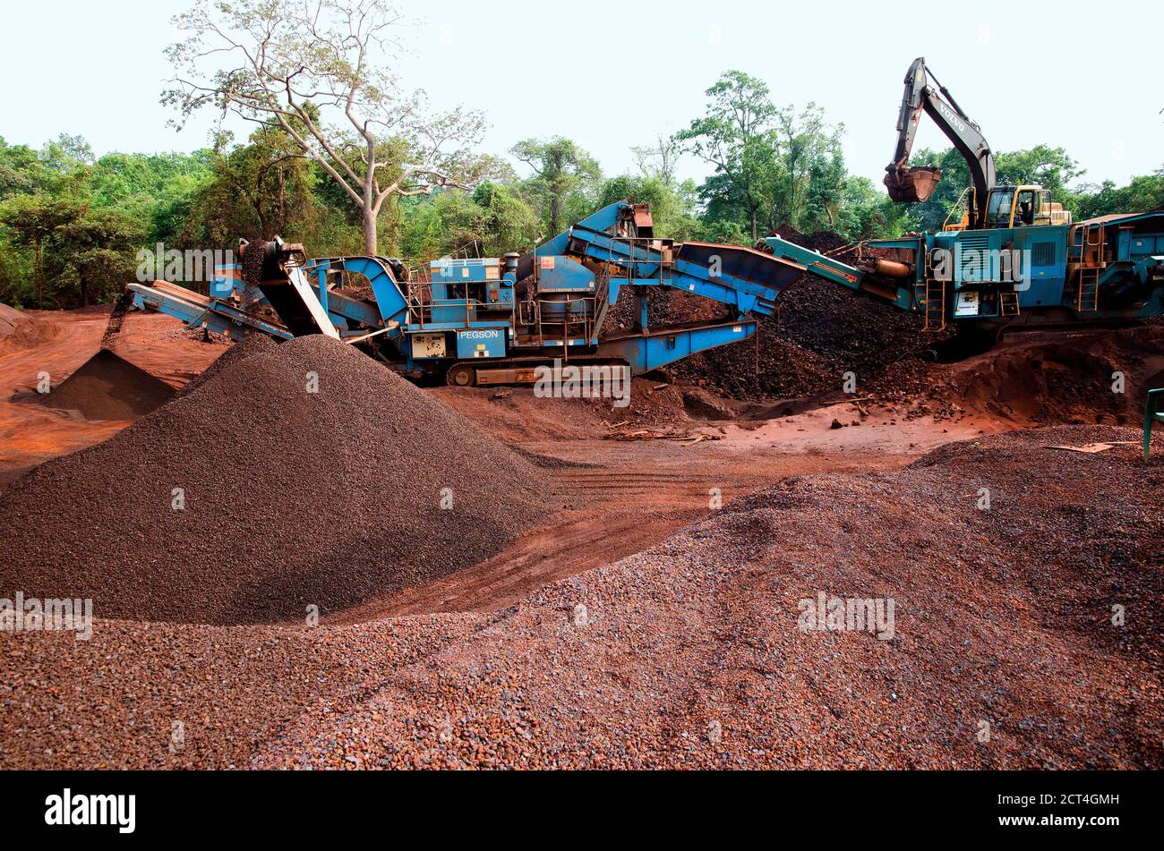 open Iron-Ore casting mine at Barbil, Keonjhar in Odisha , India Stock ...