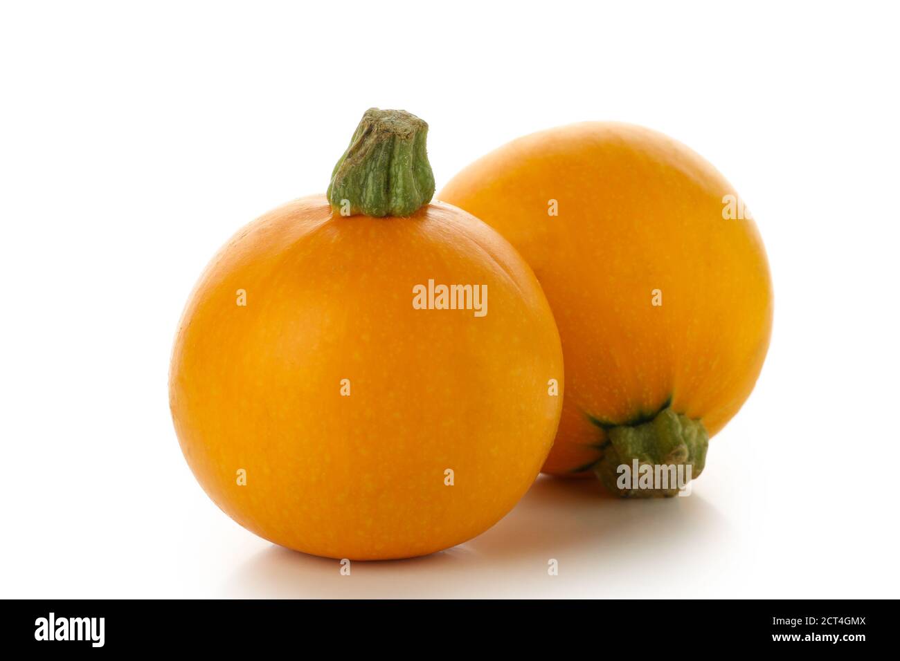 Fresh round zucchini isolated on white background Stock Photo - Alamy