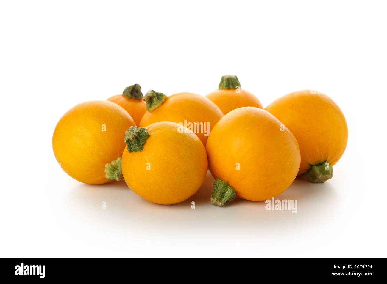 Fresh round zucchini isolated on white background Stock Photo - Alamy