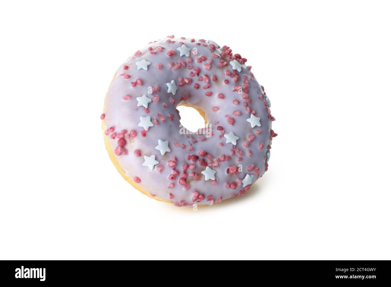 Tasty one donut isolated on white background Stock Photo - Alamy