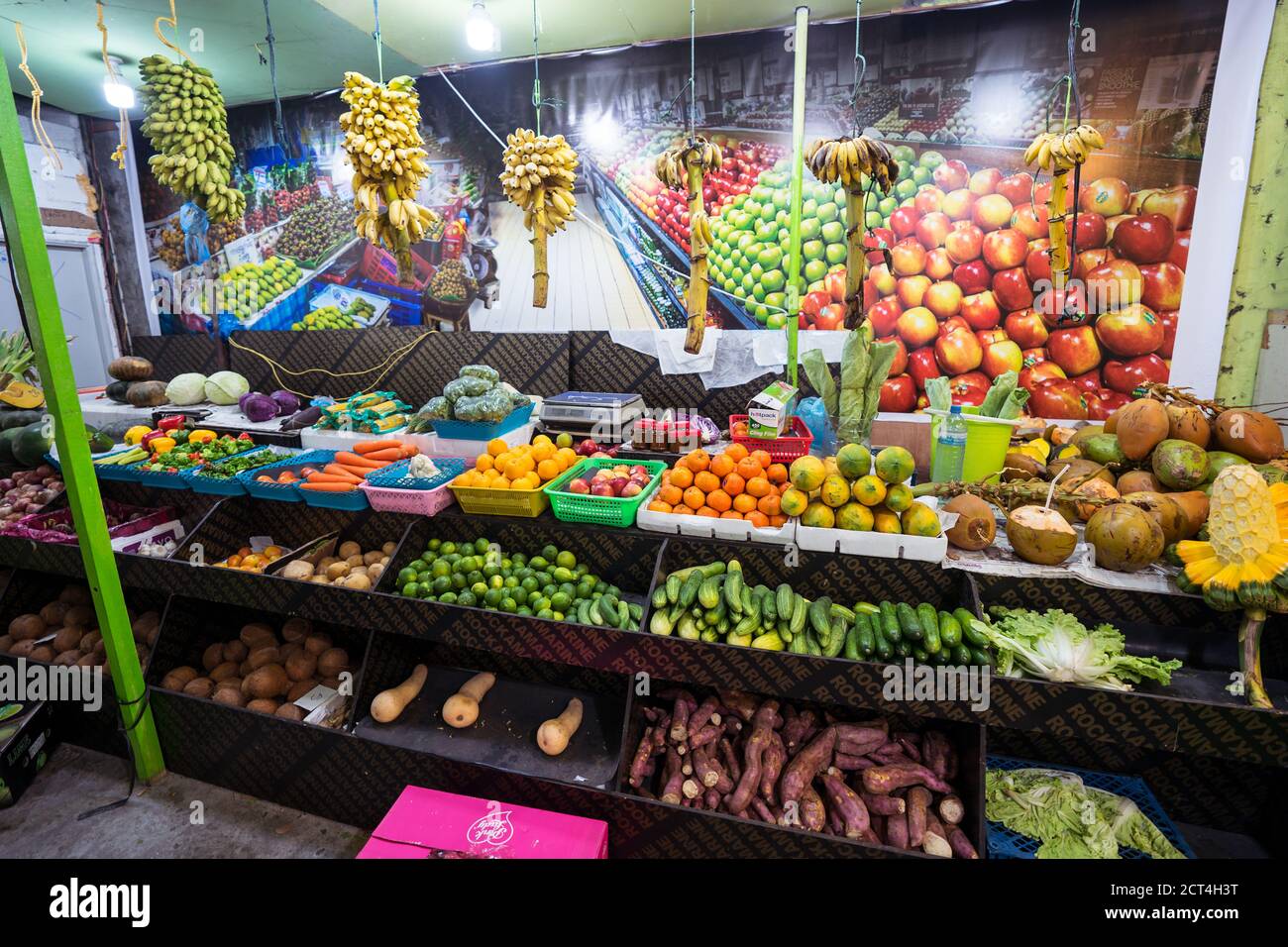 Male / Maldives - August 10, 2019: stalls selling colorful fruits and ...