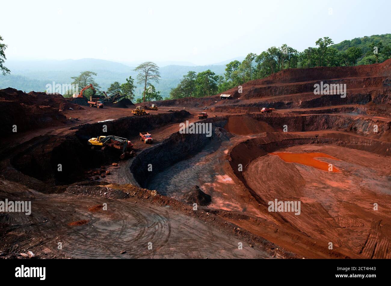open Iron-Ore casting mine at Barbil, Keonjhar in Odisha , India Stock ...