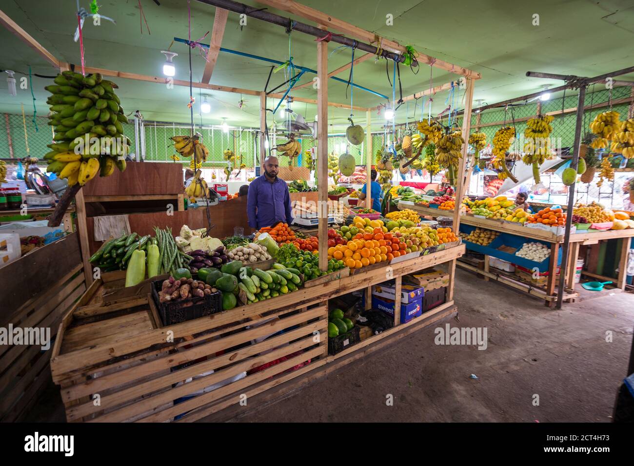 Male / Maldives - August 10, 2019: stalls selling colorful fruits and ...