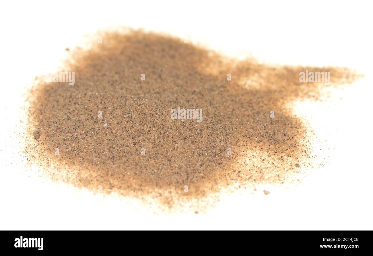 Pile of sand isolated on white background Stock Photo - Alamy