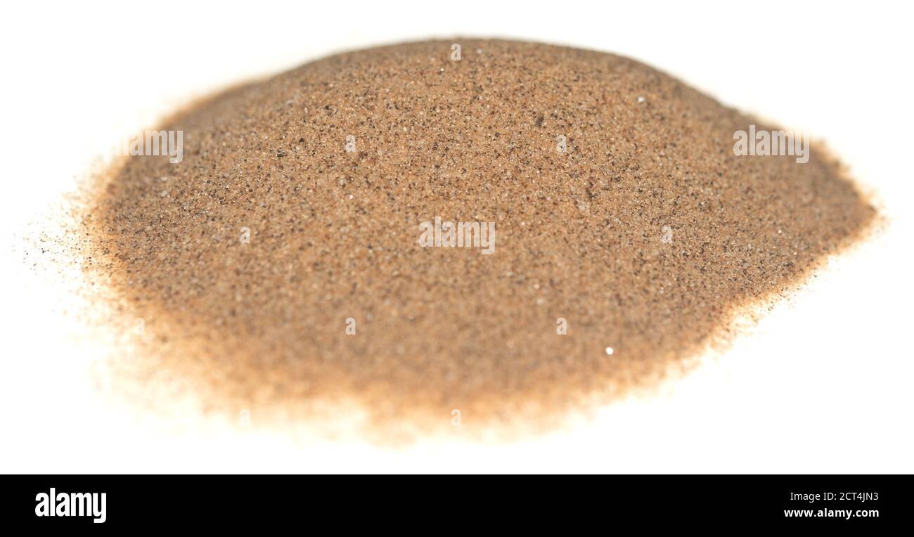 Pile of sand isolated on white background Stock Photo - Alamy