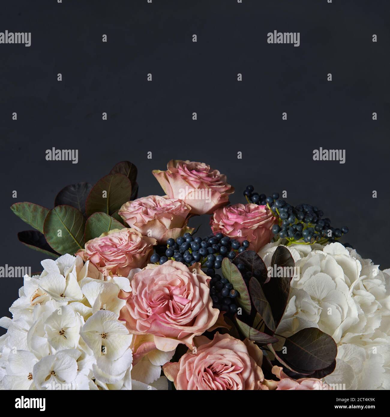 Flower bouquet with hydrangea and Chrysanthemum Stock Photo - Alamy