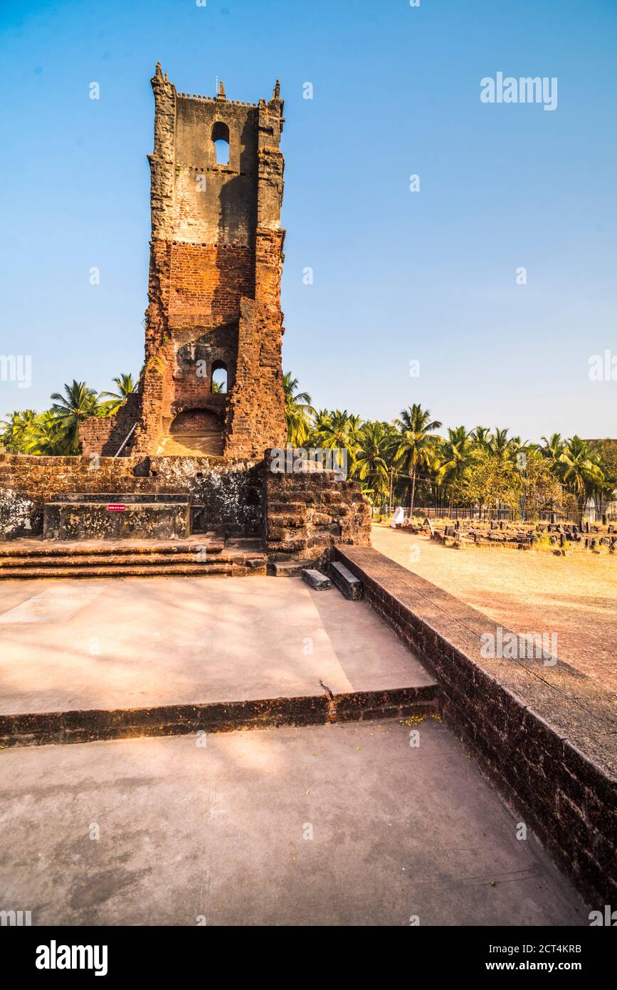 Ruins of St. Augustine Convent, UNESCO World Heritage Site in Old Goa ...