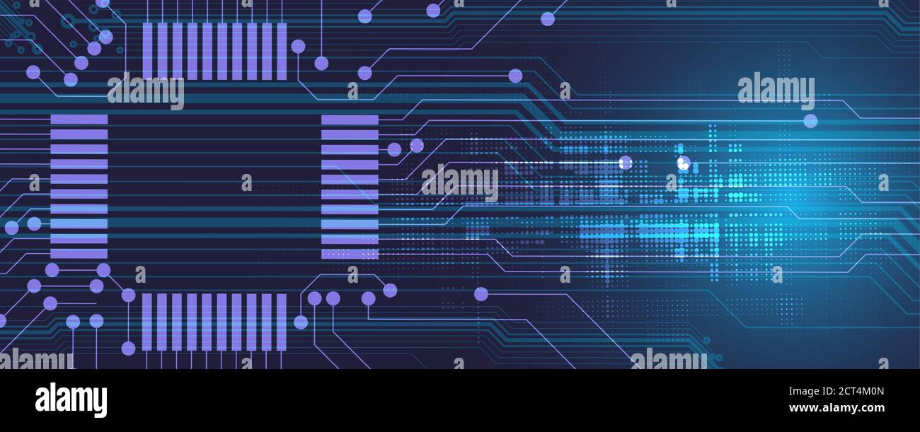 Abstract Artificial intelligence. Technology web background. Virtual ...