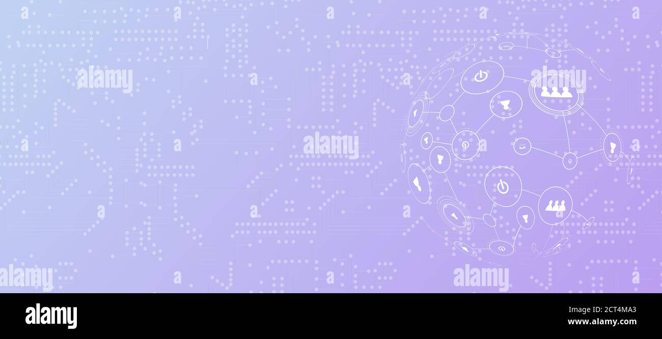 Abstract Artificial intelligence. Technology web background. Virtual ...