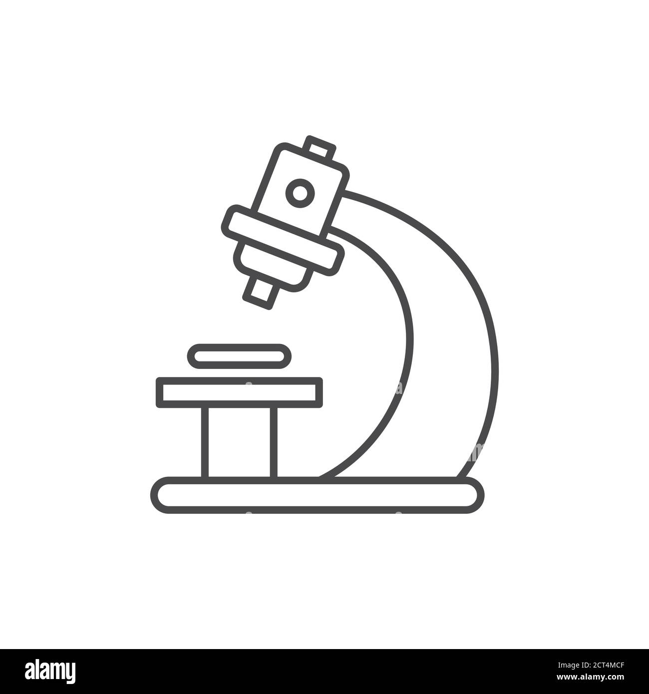 Microscope black line icon. Medical and scientific concept. Laboratory ...