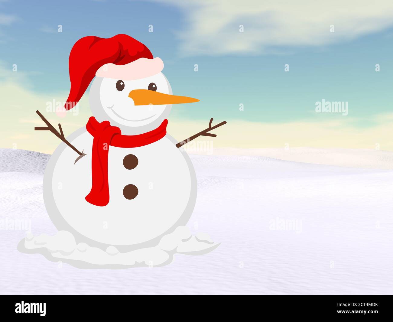 Christmas snowman - 3D render Stock Photo - Alamy