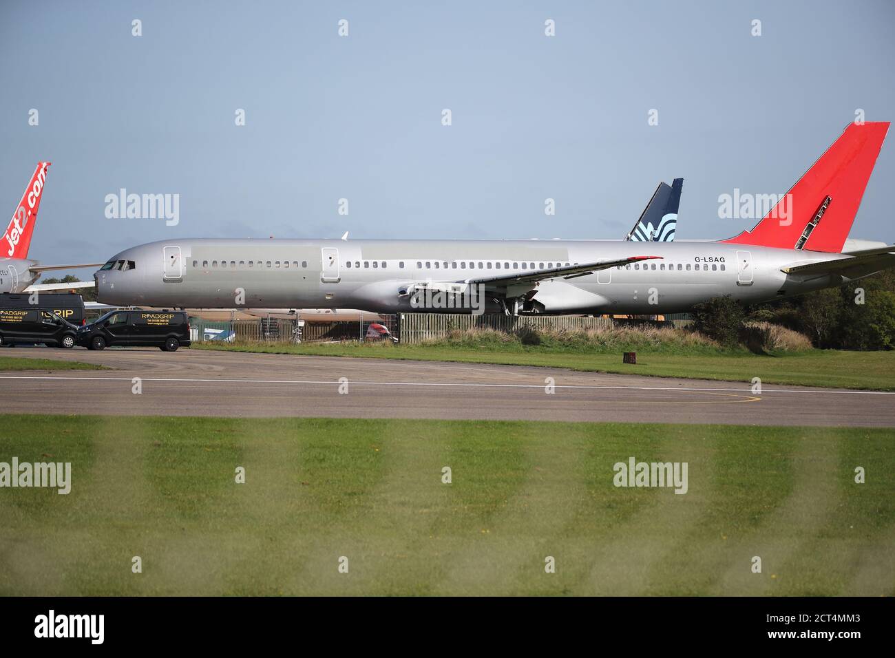 Jet2 Boeing 757 G-LSAG waiting to be dismantled at Cotswold Airport ...