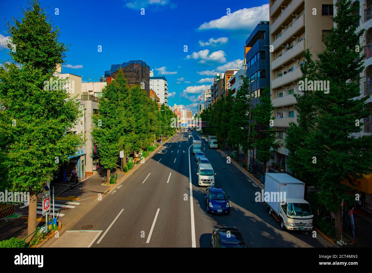 A city street at Oume avenue in Tokyo daytime wide shot Stock Photo - Alamy