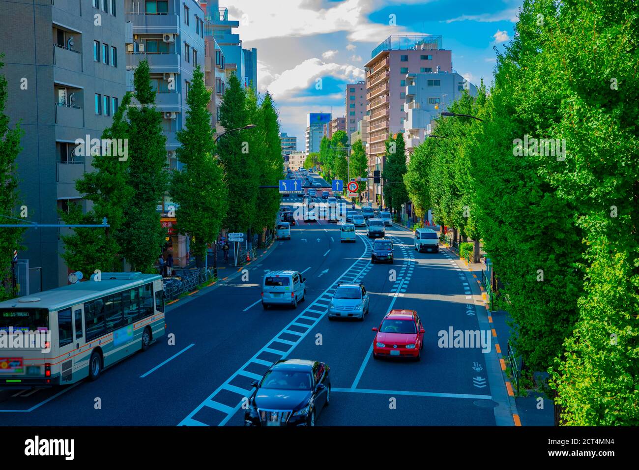 A city street at Oume avenue in Tokyo daytime wide shot Stock Photo - Alamy