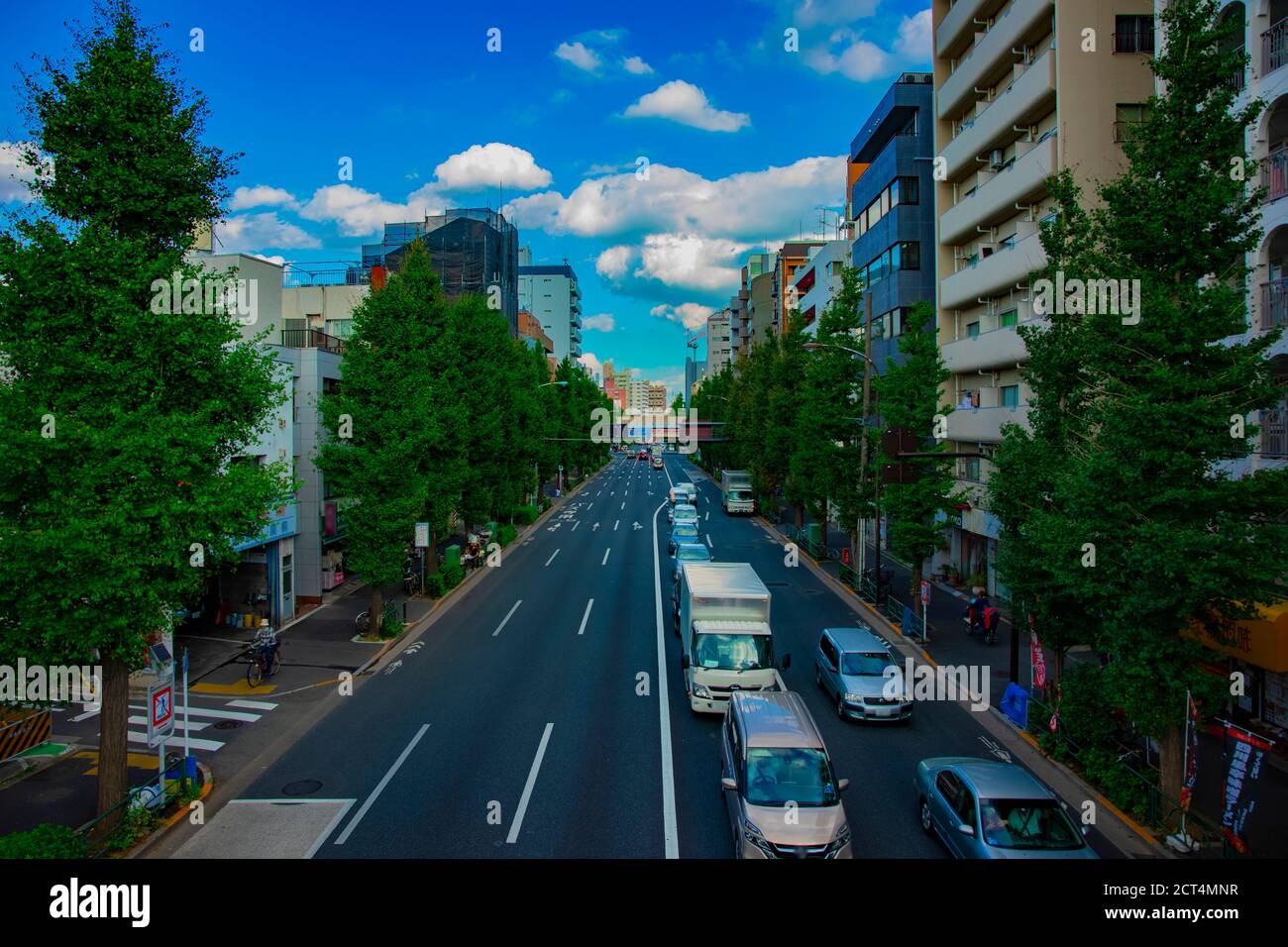 A city street at Oume avenue in Tokyo daytime wide shot Stock Photo - Alamy