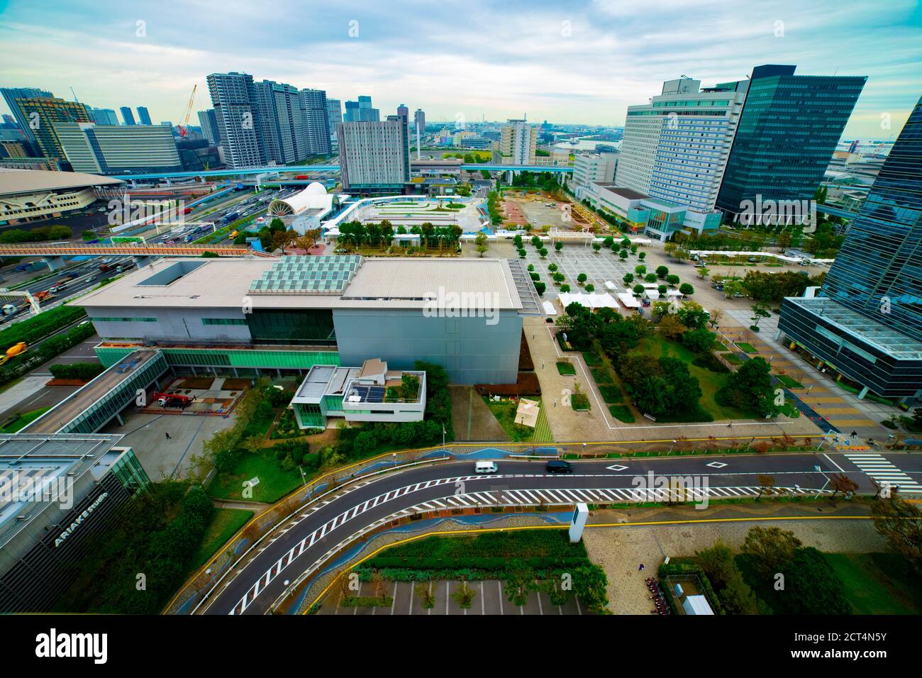 Wide angle aerial shot cars hi-res stock photography and images - Alamy