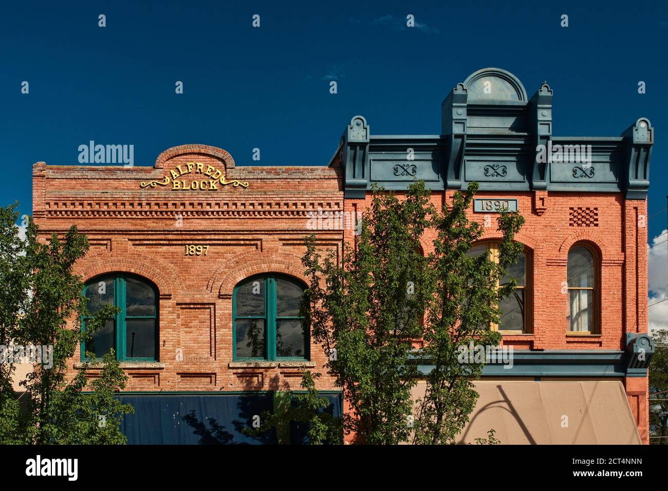 Historical buildings at Main Street in Baker City, Oregon, USA Stock ...