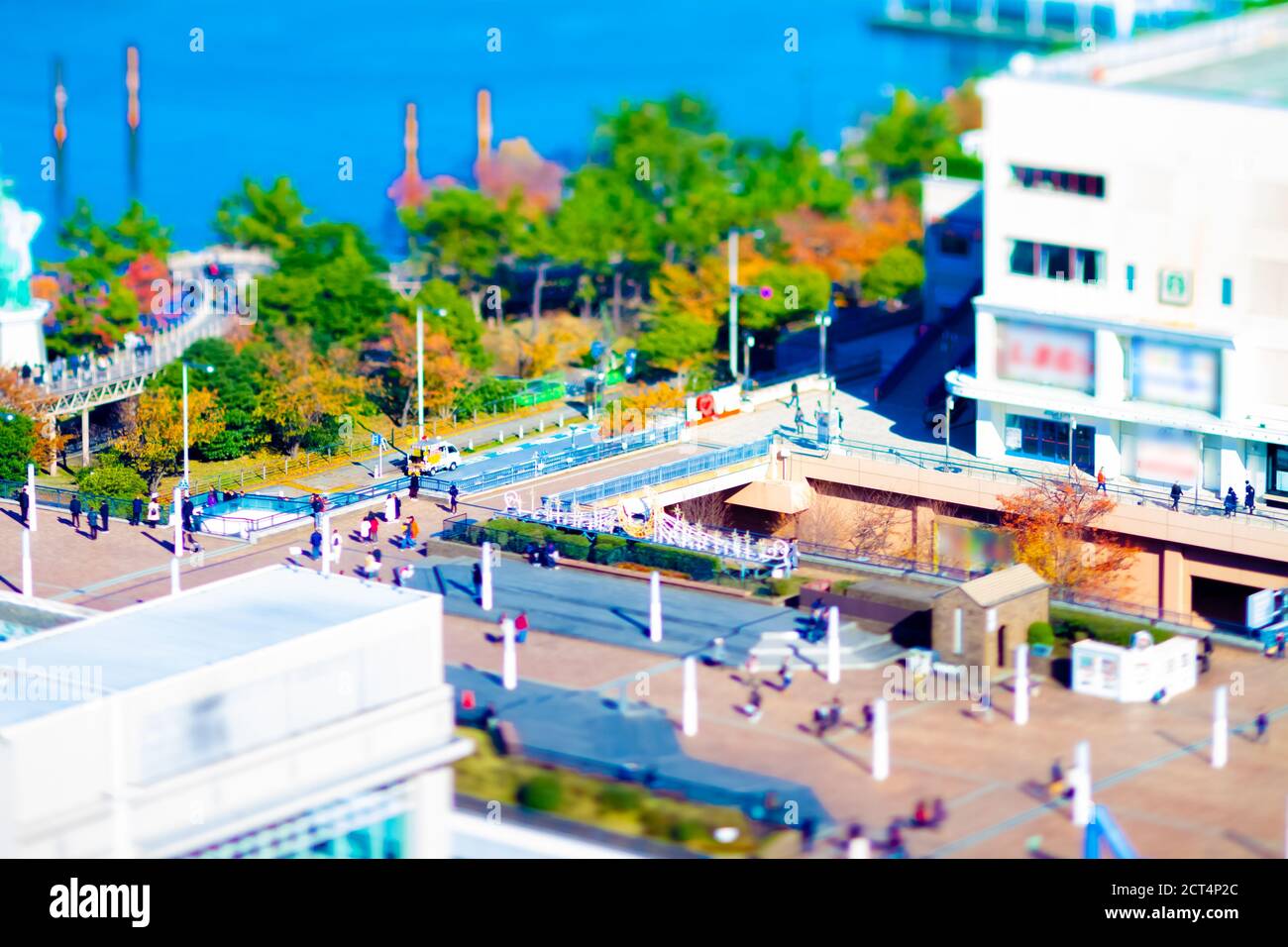 A miniature cityscape at the urban city in Tokyo tiltshift Stock Photo ...
