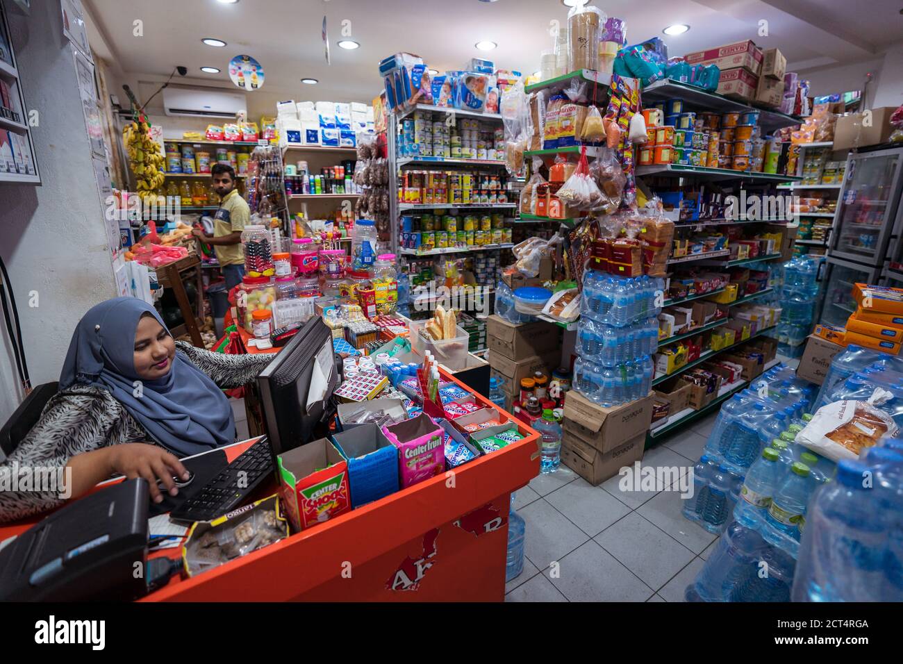 Male / Maldives - August 10, 2019: grocery store interior with muslim ...