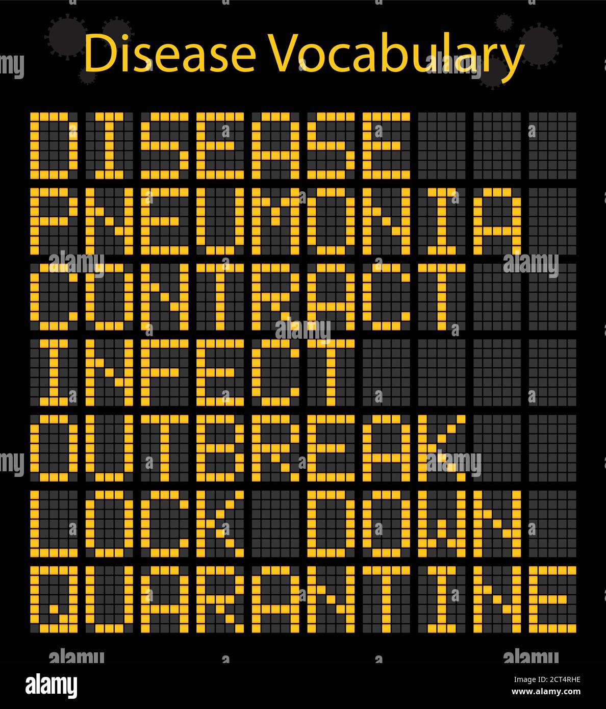 Disease Vocabulary Digital Board Illustration Stock Vector Image & Art ...